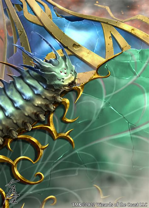 Caustic Caterpillar Mtg Art From Jumpstart 2022 Set By Ai Nanahira Art Of Magic The Gathering