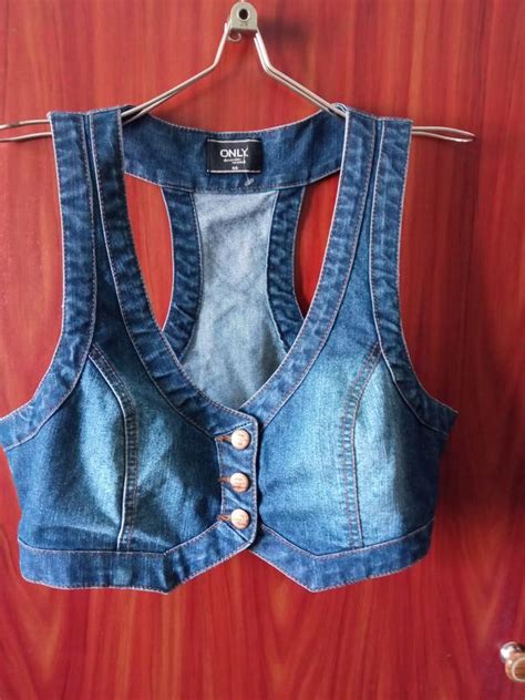 Жилетка джинсова коротка — ціна 95 грн у каталозі Жилети Купити жіночі речі за доступною ціною