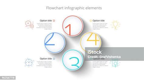 비즈니스 프로세스 차트 4 단계 세그먼트와 인포 그래픽입니다 원 기업 타임 라인 Infograph 요소입니다 회사 프레 젠 테이 션 슬라이드 템플릿입니다 현대 벡터 정보