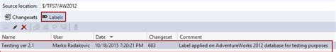 How To Work With Sql Database Source Control Labels