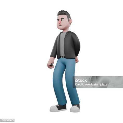 만화 3d 예술적 모델 남성 시나리오 작가는 오른손에 펜을 들고 왼손은 허리 뒤에 서 있습니다 크리 에이 티브 3d 모델 3차원 형태에 대한 스톡 사진 및 기타 이미지