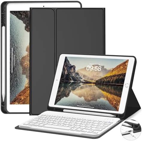ZKTUYU Keyboard Case For IPad Th Th Th Generation Inch With Pencil Holder