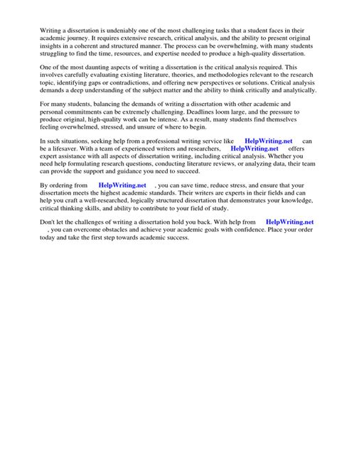 Dissertation Critical Analysis Pdf Critical Thinking Essays