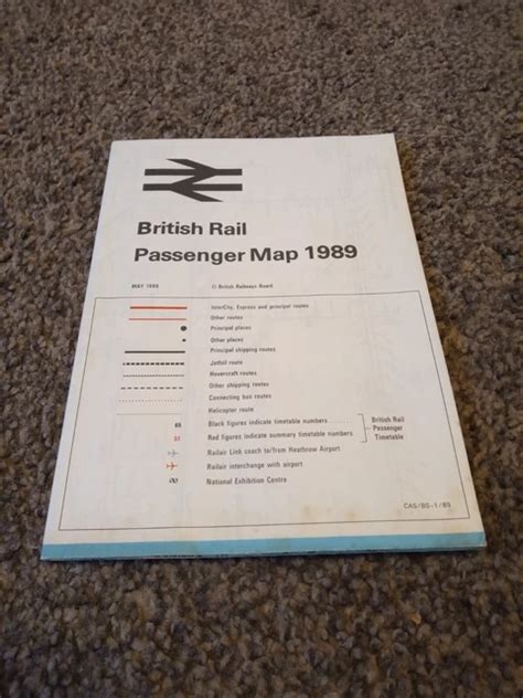 Railway Map British Railways Passenger Network Map 1989 £10 79