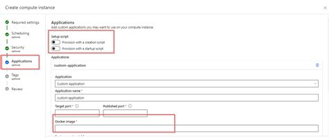 azure how do i create a new environment from a docker image and