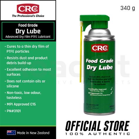 Crc Food Grade Dry Lube Advanced Dry Film Ptfe Lubricant 1pc Pn3101