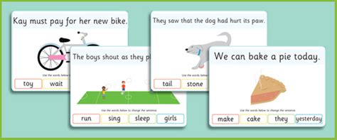 Early Learning Resources Phase 5 Sentence Substitution Visual Aids Early Learning Resources Phase 5 Sentence Substitution Visual Aids
