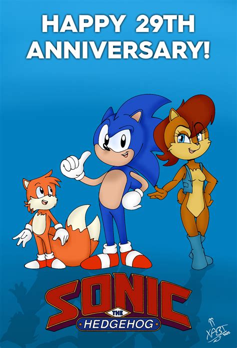 Sonic Satam 29th Anniversary Artwork By Worksofmagic On Newgrounds
