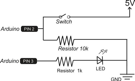 Arduino Digital Input And Output Pushbutton And Led Robo India Tutorials Learn Arduino