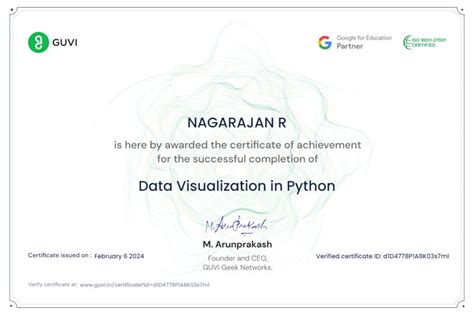 Nagarajan R On Linkedin Datavisualization Python Datascience Guvi Techskills