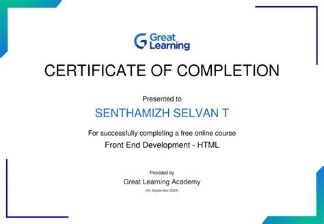 t senthamizh selvan on linkedin completing the html course was a