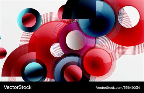 Abstract Composition Of Overlapping Circles Vector Image