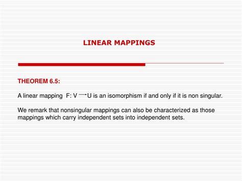 Ppt Chapter 6 Linear Mappings Lecture 8 Powerpoint Presentation