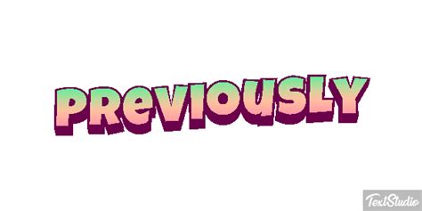 Previously Word Animated  Logo Designs