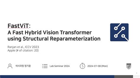 [paper Review] Fastvit A Fast Hybrid Vision Transformer Using Structural Reparameterization