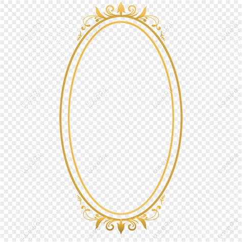 타원형 테두리 일러스트 레트로 골드 호일레이스금테 Png 일러스트 무료 다운로드 Lovepik