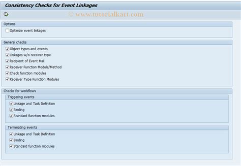 Swe5 Sap Tcode Checks For Event Linkages Transaction Code
