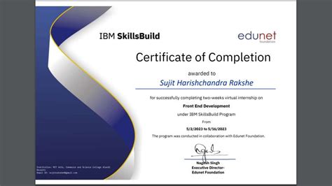 Ibm Internship Frontend Development Sujit Rakshe