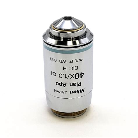 Nikon Microscope Objective Plan Apo 40x 1 0 Oil Dic H Cfi Eclipse