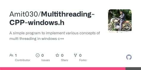 Github Amit030multithreading Cpp Windowsh A Simple Program To Implement Various Concepts Of