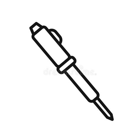 Soldering Iron Icon Black And White Vector Sign Stock Illustration Illustration Of Welding