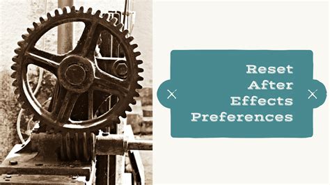 How To Reset After Effects To Default Settings Whitevol
