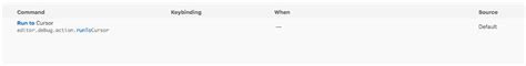 debugging key binding for run to cursor ignoring breakpoints
