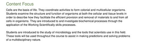 Guide To Year Biology Module Cells As The Basis Of Life