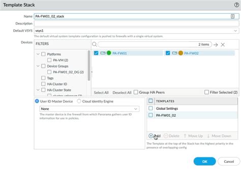 Panorama Templates And Template Stacks