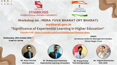 Symbiosis International Deemed University And Department Of Youth Affairs Workshop On Mera