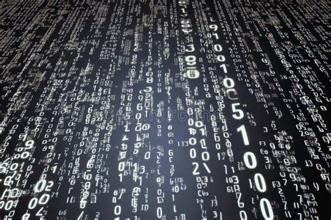 Digital World Of Numbers Flows Endlessly In A Mesmerizing Pattern At