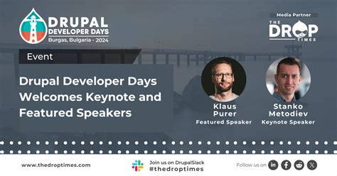 drupal developer days welcomes keynote and featured speakers