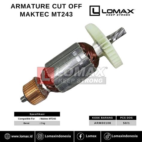 Variant Instrument Sparepart Armature Cut Off Maktec Mt243 • Lomax