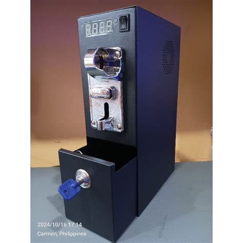Pisonet Single Slot Coin Box Timer Metal Body Piso Singko Universal With Allan Timer With Lock