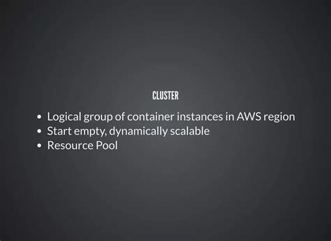amazon web services ec2 container service ecs ppt