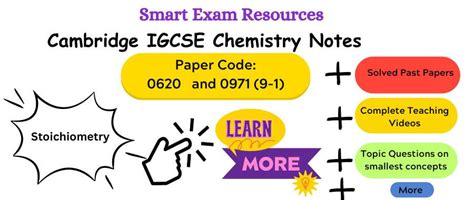 Igcse Chemistry Notes The Mole And The Avogadro Constant Smart Exam Resources