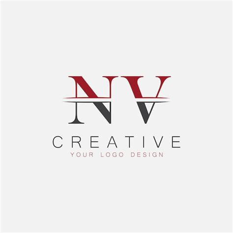 Premium Vector Nv Initial Monogram With Letter Creative Logo
