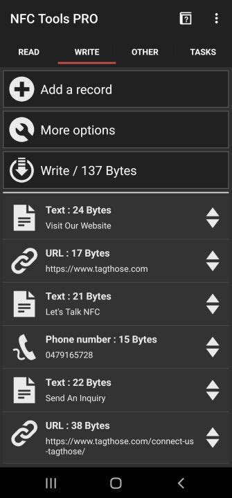 Programming NFC Tags Encode NFC Tags
