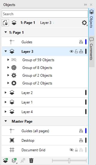 Corel Designer Help Create Layers
