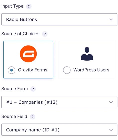 gravity forms dynamic lookup