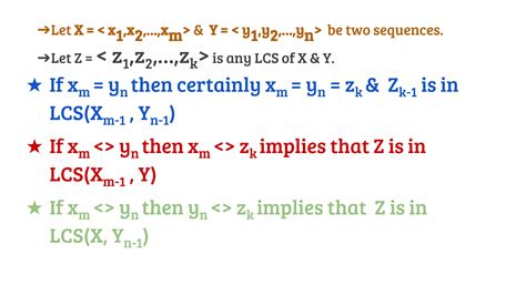 Longest Common Subsequence Pptx