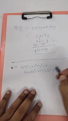 4 subtract the following polynomials using the horizontal method i 2x