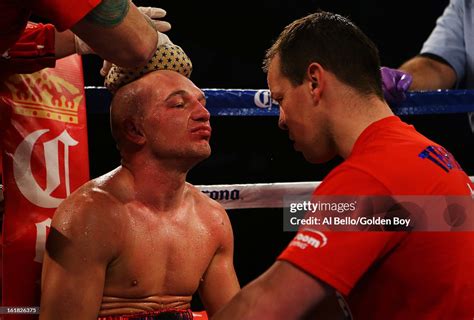 Gavin Rees Is Tended To In His Corner Against Adrien Broner During