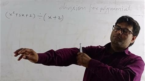 Division Algorithm For Polynomials Youtube
