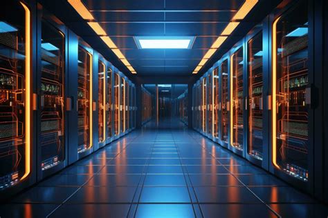 Server Room Data Center Datacenter Hardware Cluster 3d Render Server