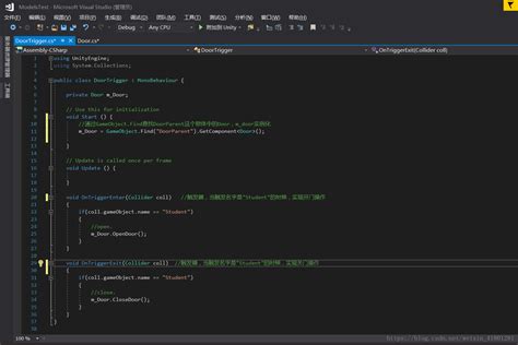 Unity3d（实现物体的开门和关门）unity中代码编写了开门的逻辑点击开门门没打开门上的boxcllider打开了 Csdn博客