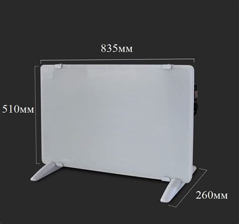 Конвекторна печка 2000w V Tac със Стъклен бял панел КАБЕЛ ЕЛЕКТРИК