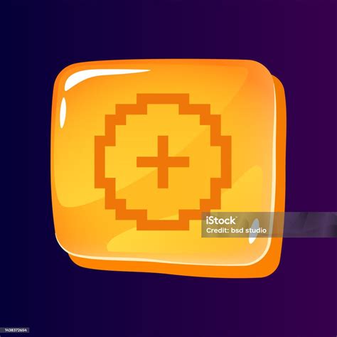 plus sign glossy ui button with pixelated icon mathematics editable
