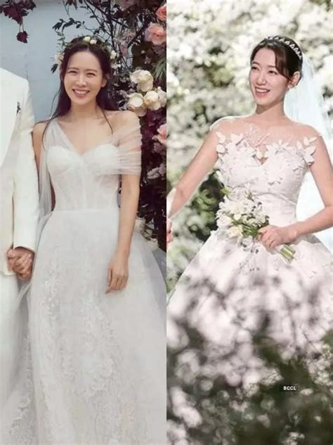 From Son Yejin To Park Shin Hye Stunning Wedding Gowns Worn By Korean Beauties Times Of India