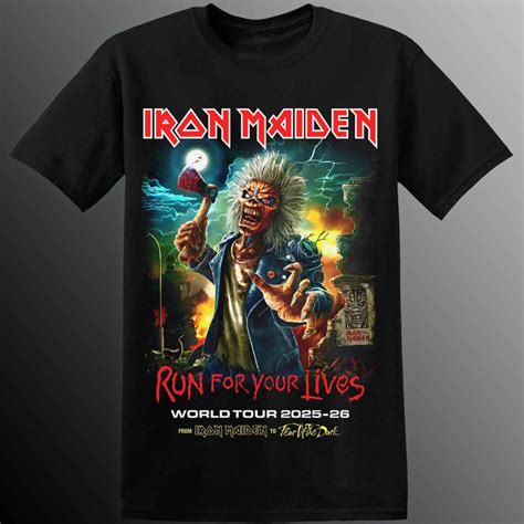Polera Iron Maiden Run For Your Lives World Tour 2025 2026 Discoreal